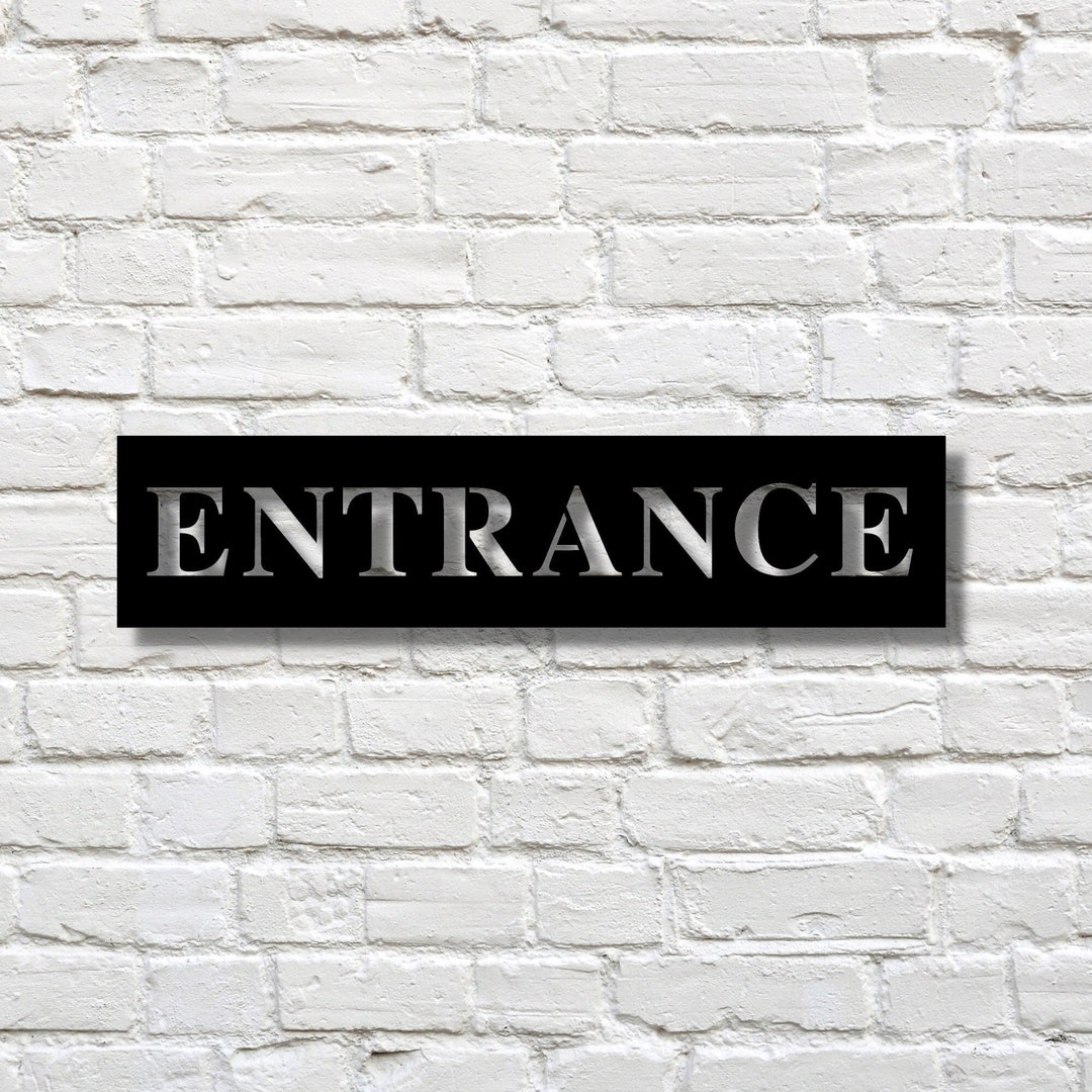 Entrance Sign, Custom Entrance Sign, Business Sign, Personalized ...