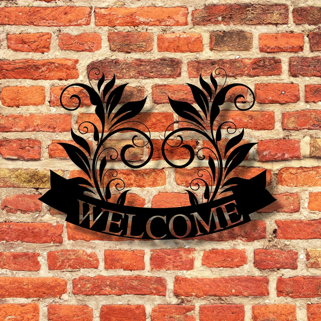 Custom Metal Welcome Sign, Front Porch Metal Sign, Personalized Welcome ...