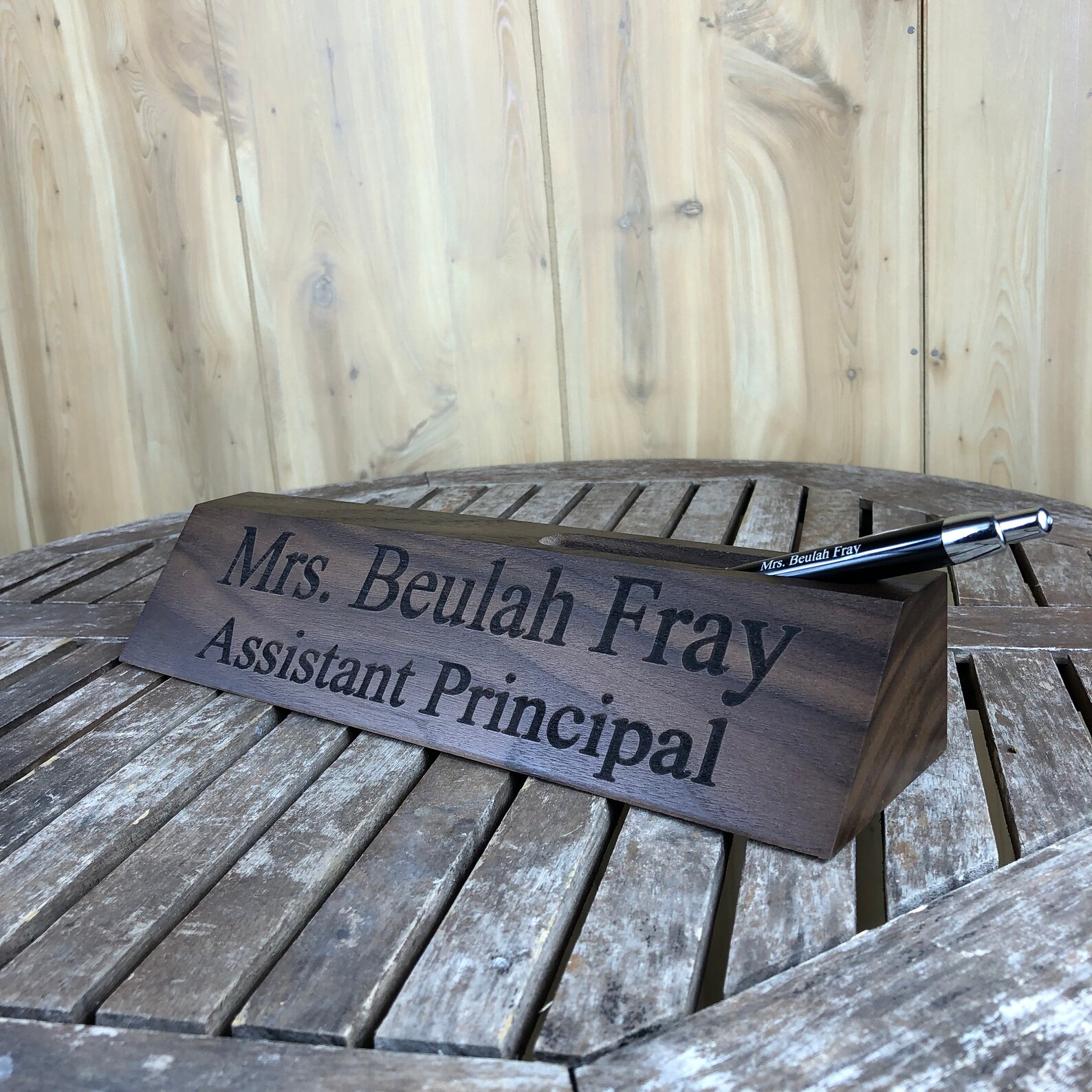 Desk Wedge Custom Desk Name Plate Desk Wedge Personalized - Etsy