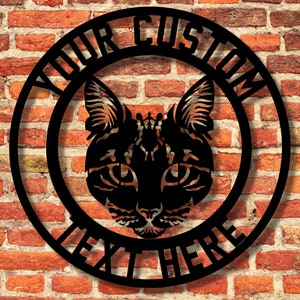 Custom Cat Sign, Metal Cat Sign, Personalized Cat Sign, Cat Room Decor ...