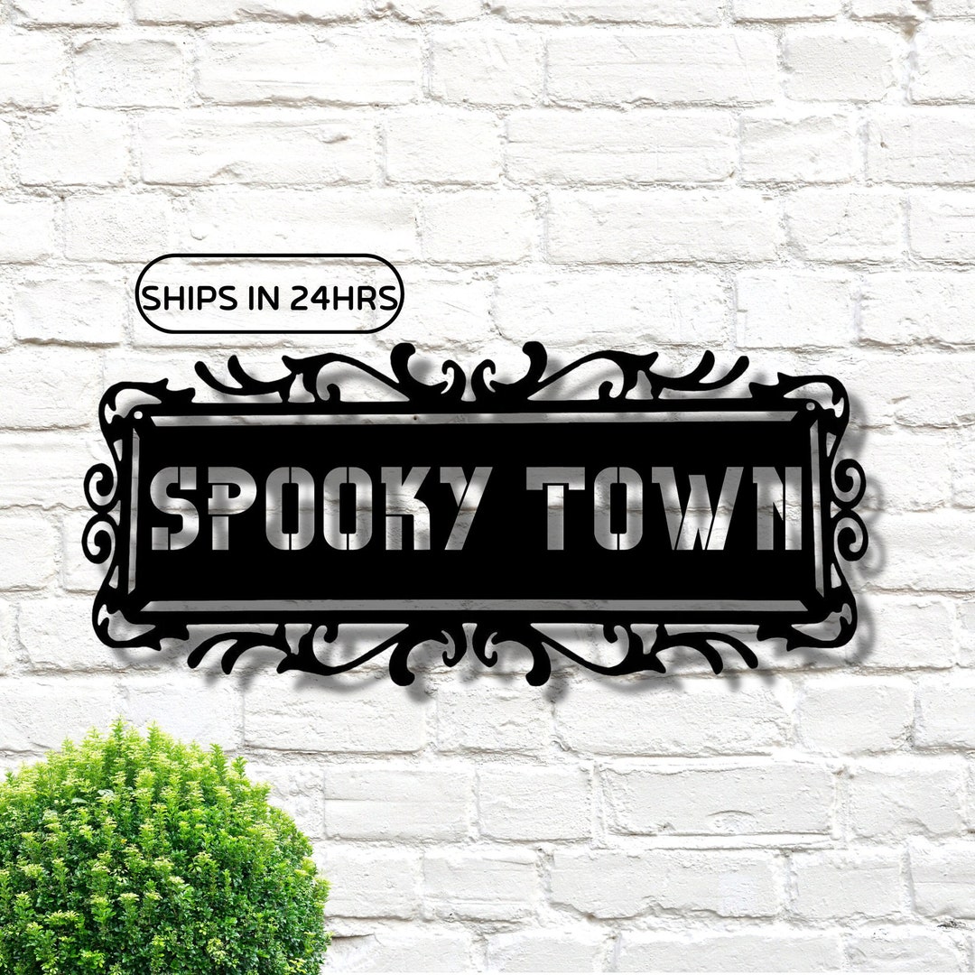 Custom Halloween Sign, Metal Spooky Sign, Trick or Treat Sign ...