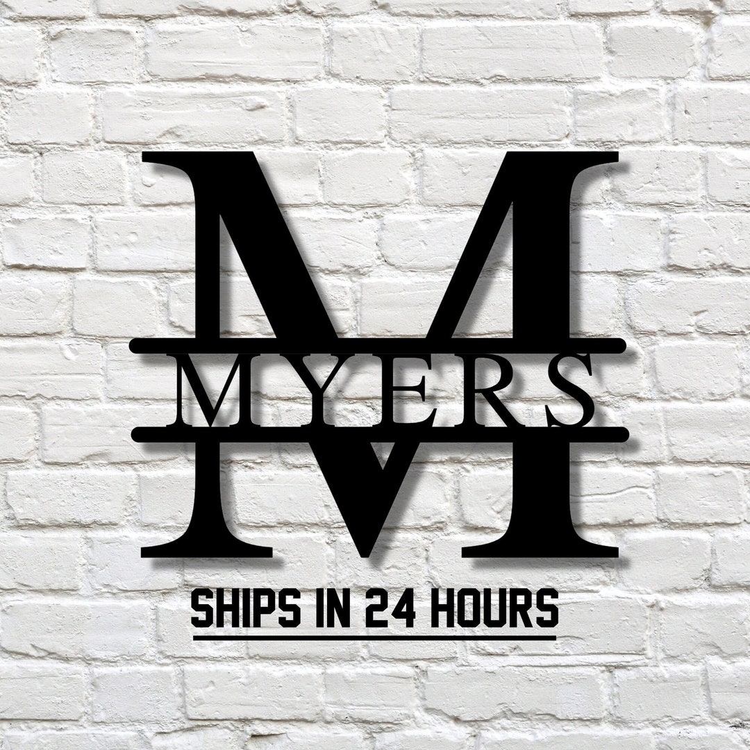 Last Name Metal Signs Personalized Metal Sign Custom Last Name Sign ...