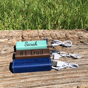 Personalized Power Bank, Leather Power Bank 2200mah, Travel Phone ...