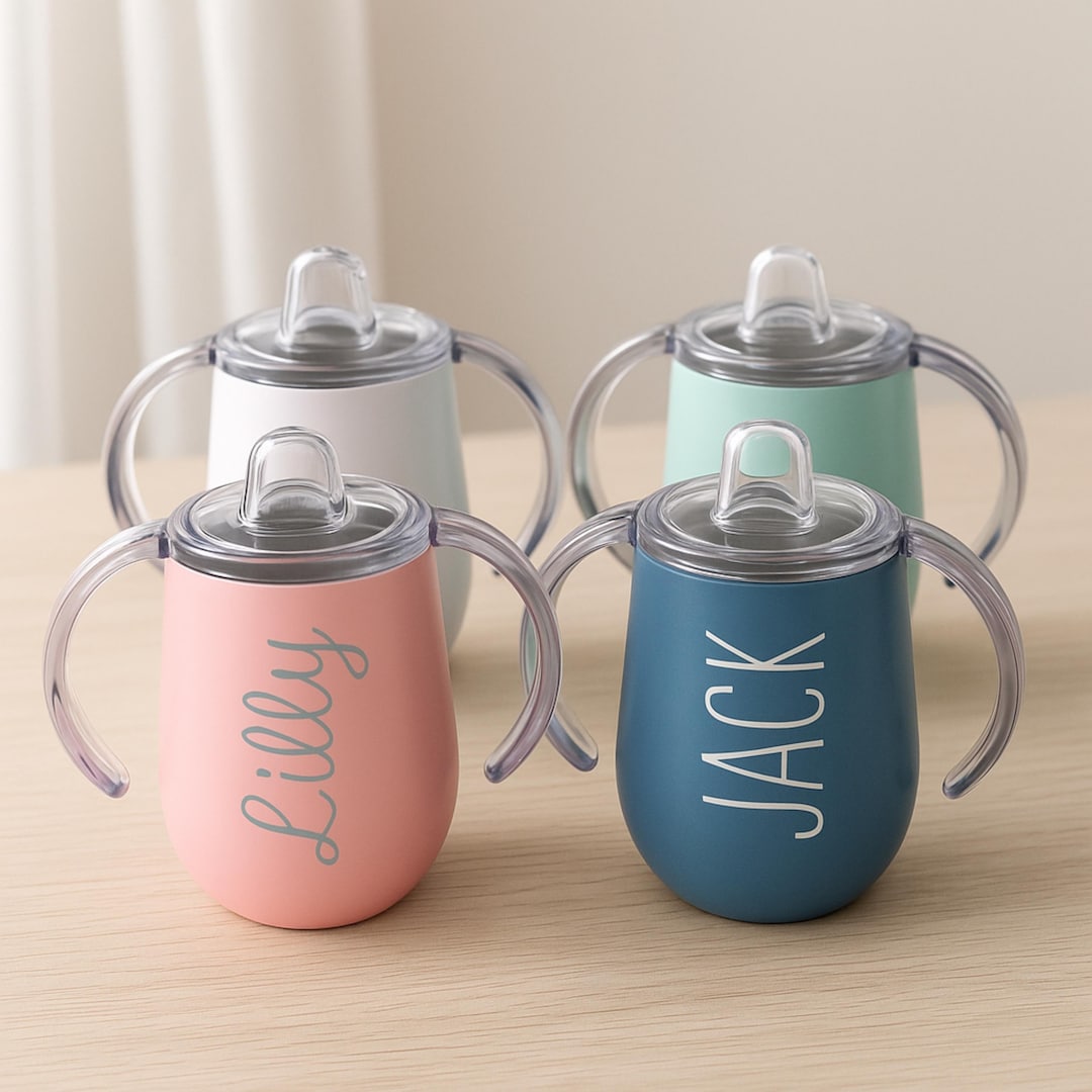 Personalized Sippy Cup, Stainless Steel Toddler Cup, Birthday Gift, Kid ...