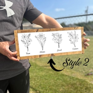 Birth Month Wood Sign, Custom Birth Month Sign, Personalized Wood Sign ...