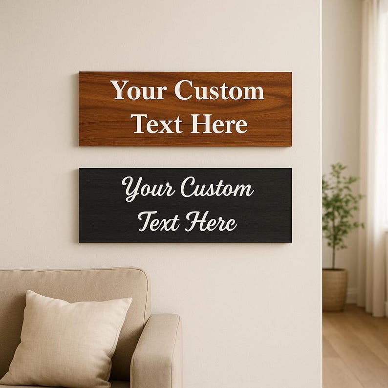 Minimalist Custom Quote Sign, Personalized Neutral Wall Decor, Modern ...