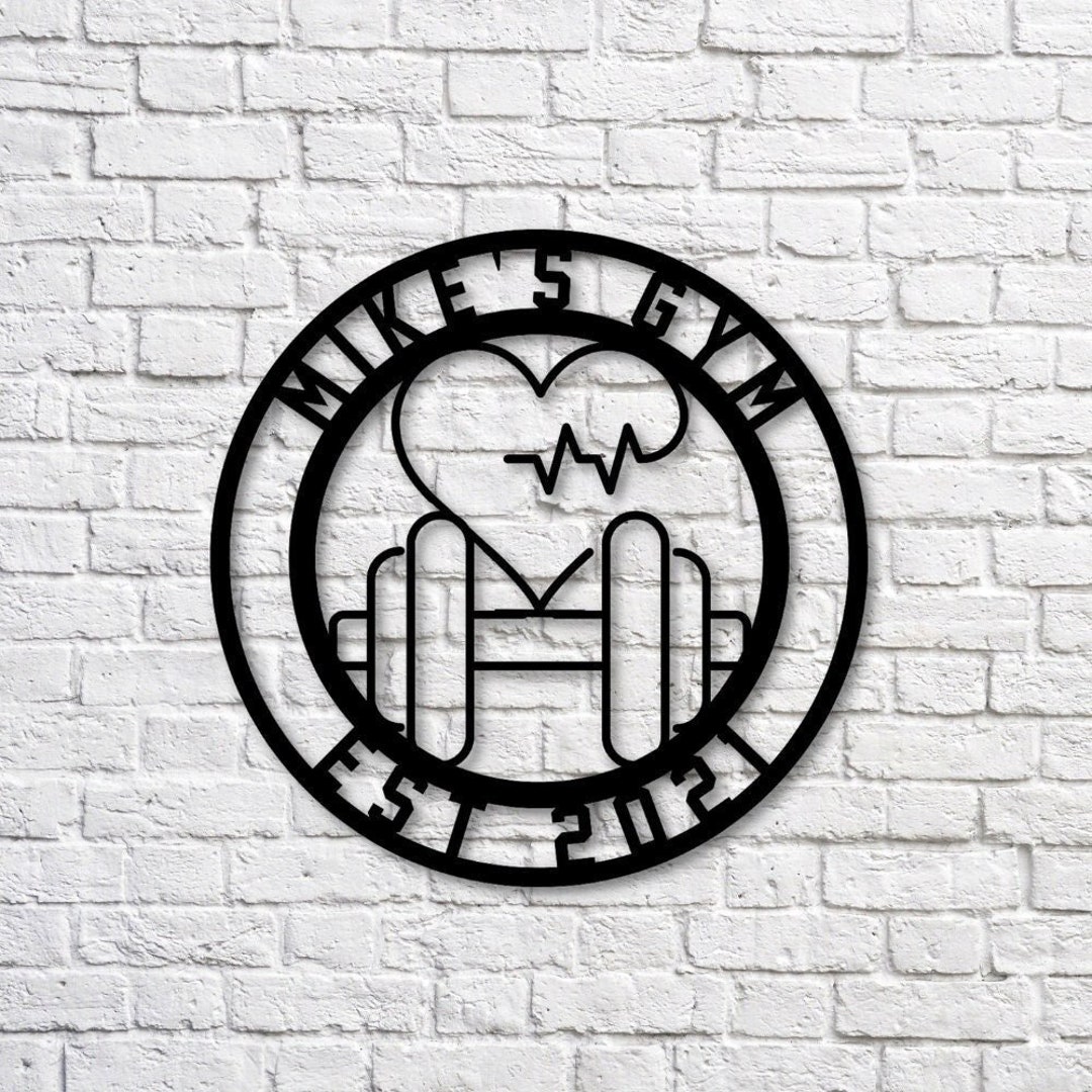 Gym Sign | Personalized Home Gym Sign | Custom Metal Gym Sign | Home ...