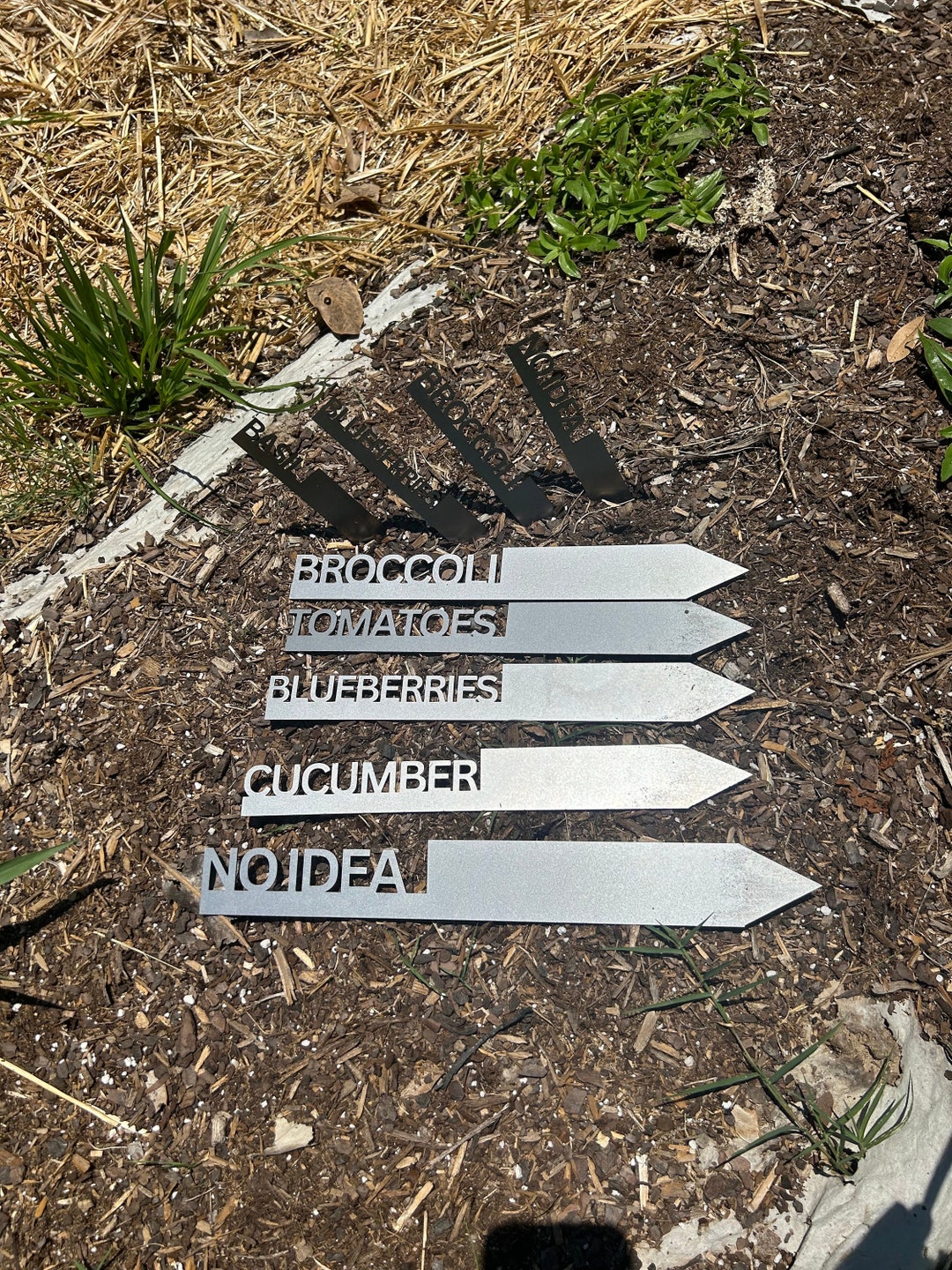 Custom Metal Garden Stakes, Garden Decor, Personalized Plant Names ...