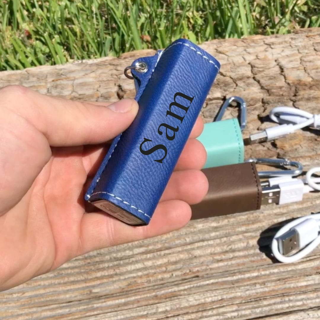 Personalized Power Bank, Leather Power Bank 2200mah, Travel Phone ...
