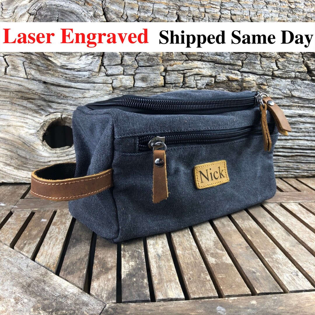 Personalized Shaving Kit Groomsmen Toiletry Bag Leather Dopp - Etsy