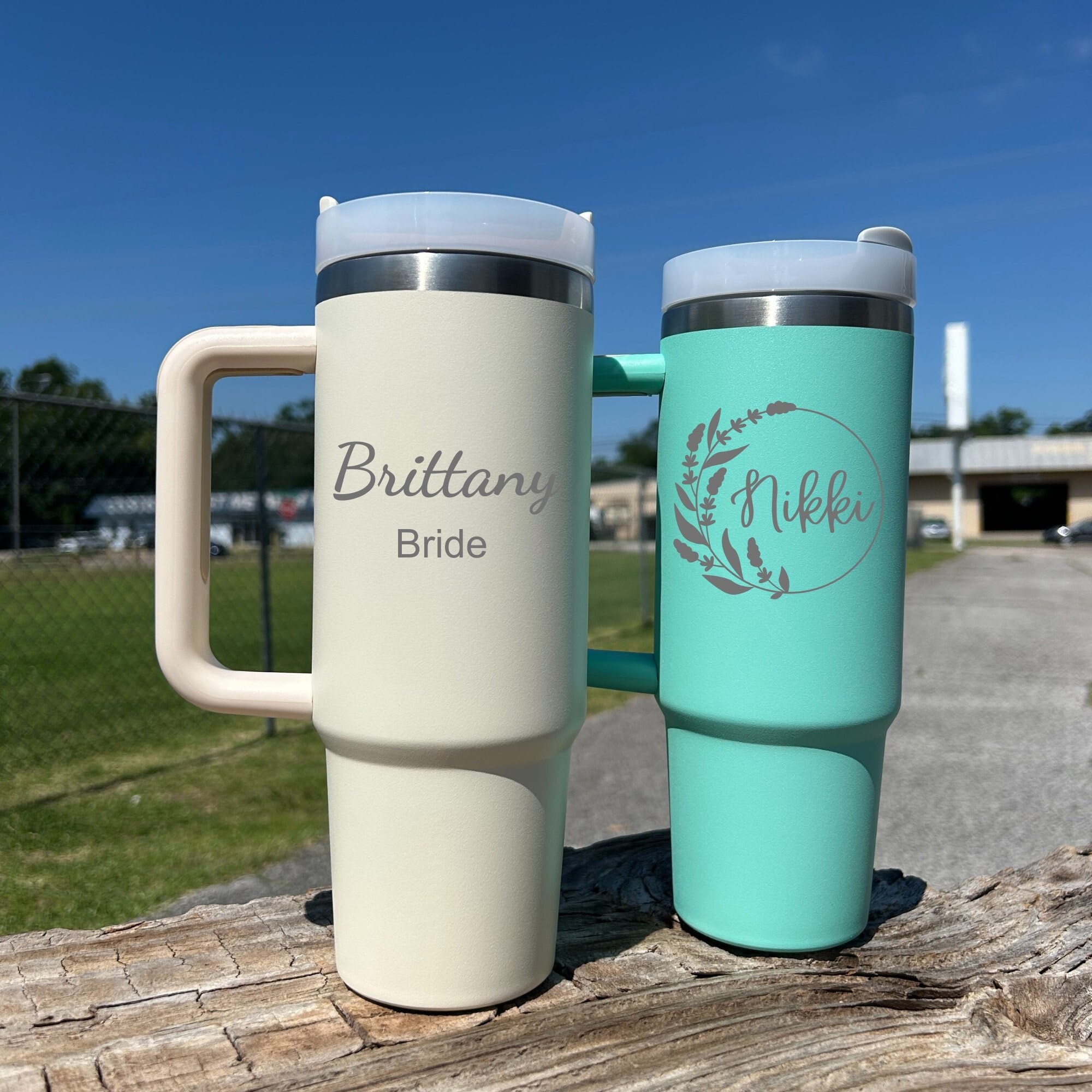 Personalized 30oz Tumbler With Handle Custom Insulated - Etsy