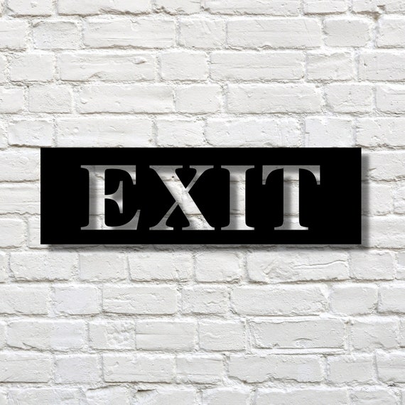 Exit Sign Custom Sign Metal Exit Sign Sign for Business - Etsy
