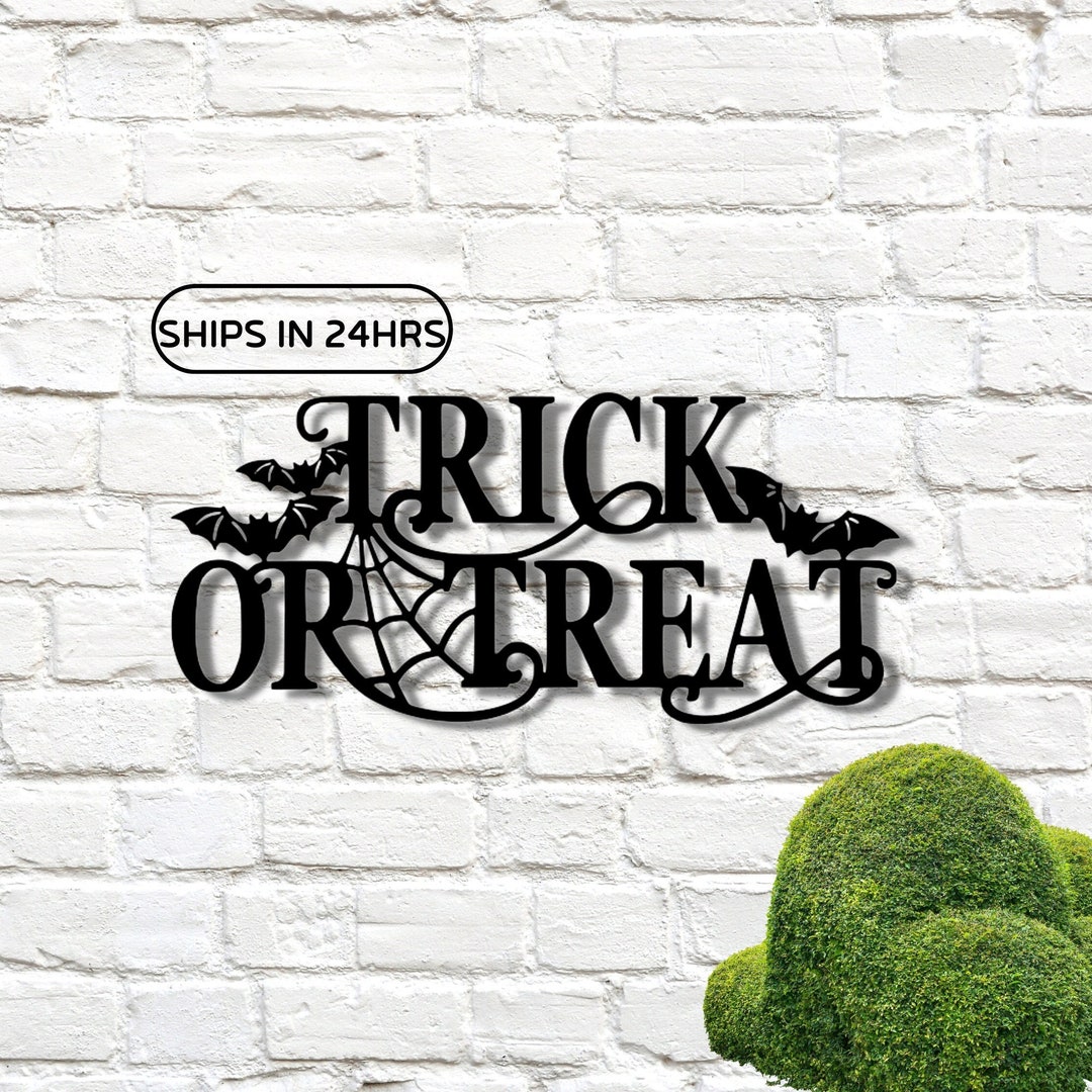 Custom Halloween Sign, Front Porch Sign, Trick or Treat Sign, Halloween ...