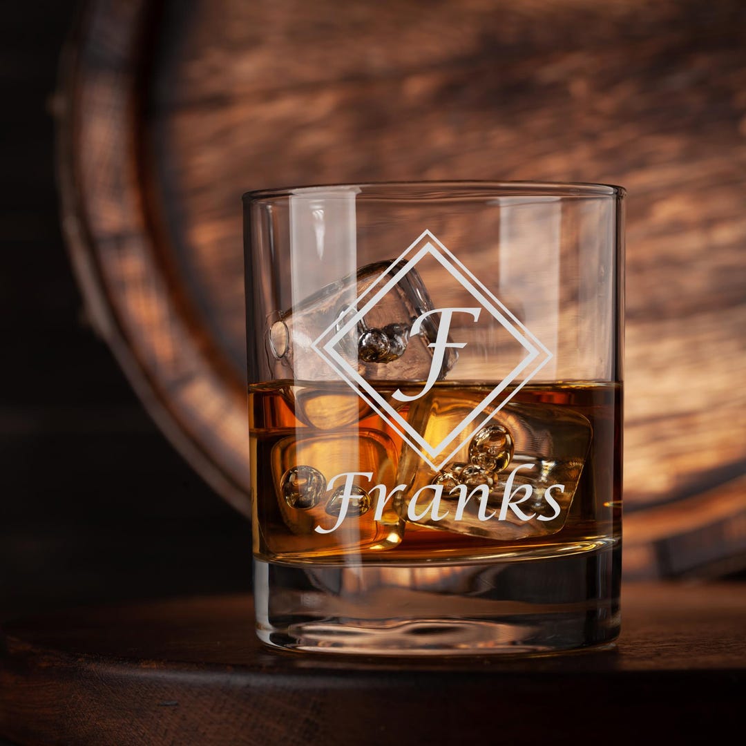 Custom Whiskey Glass, Monogrammed Whiskey Glasses, Rocks Glasses ...