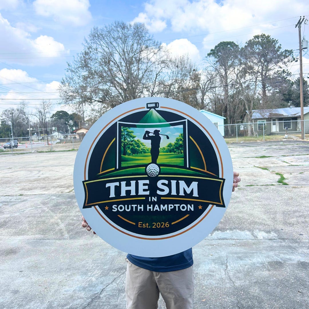 Custom Round Wood Sign UV Printed | Personalized Business Logo Sign ...