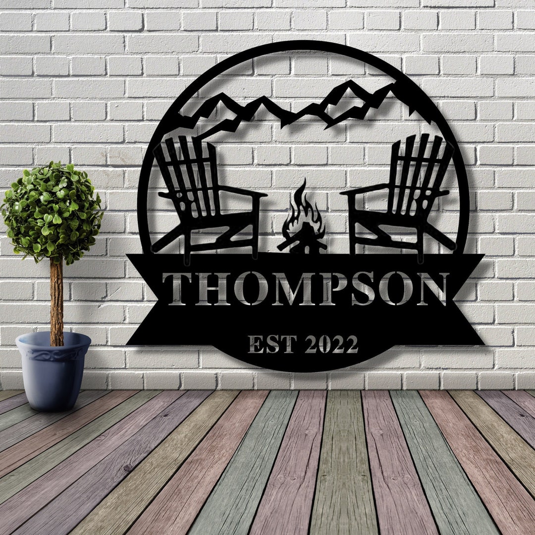 Metal Outdoor Sign | Custom Campfire Sign | Camper Decor | Personalized ...