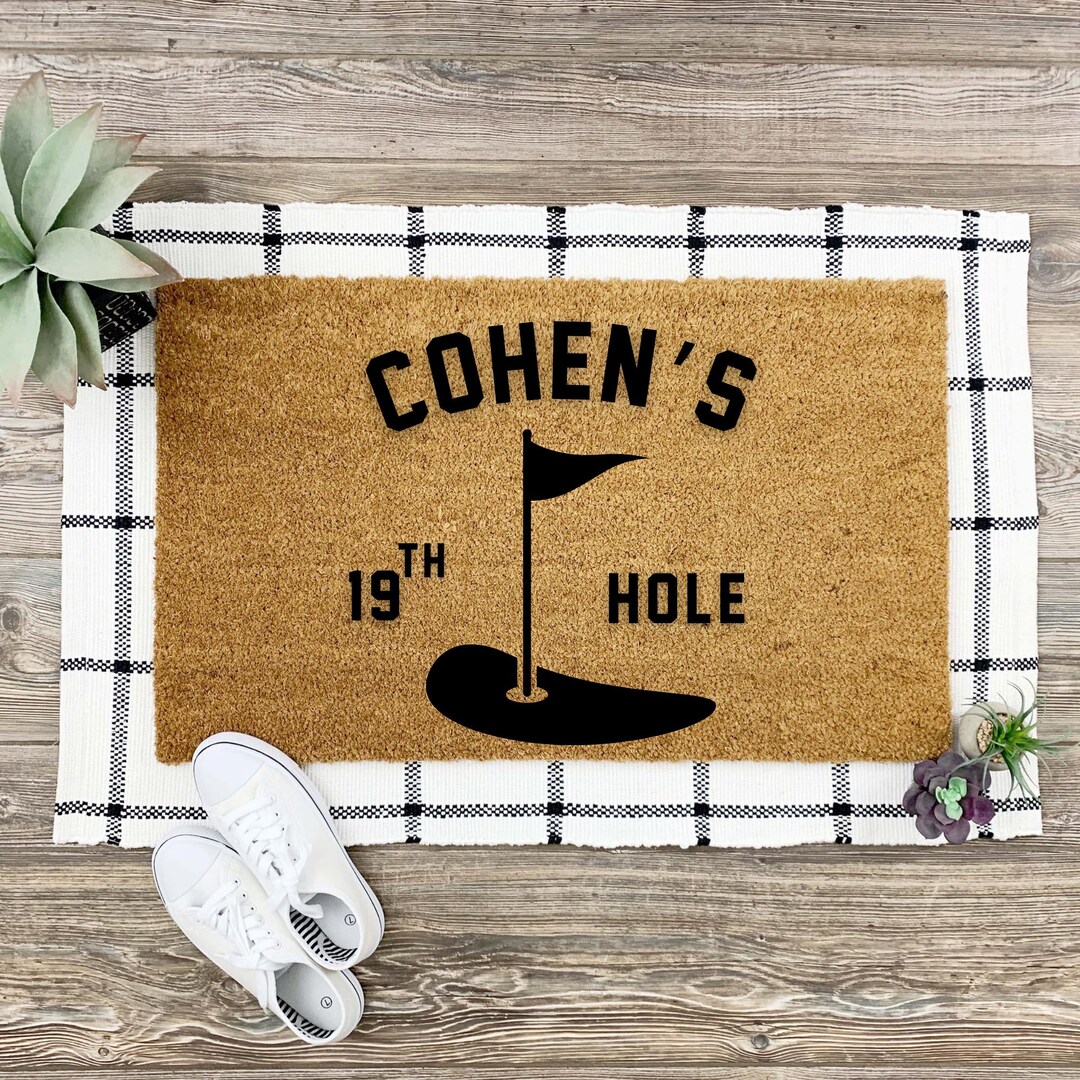 Custom 19th Hole Door Mat, Last Name Door Mat, Custom Door Mat, Golf ...
