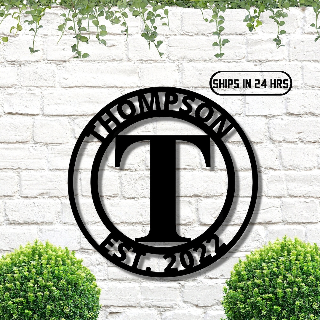 Last Name Metal Signs Personalized Metal Sign Custom Last Name Sign ...