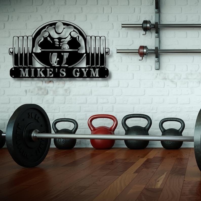 Personalized Home Gym Signs for Workout Room, Personalized Metal Sign ...
