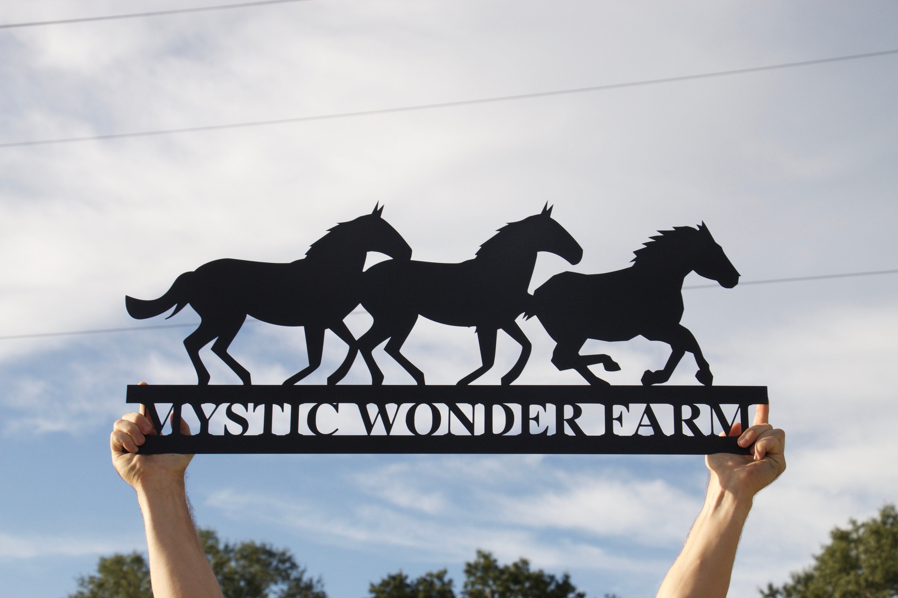 Custom Horse Ranch Sign, Personalized Metal Ranch Sign, Metal Hose Sign ...