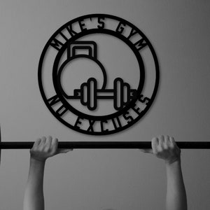 Gym Sign | Personalized Home Gym Sign | Custom Metal Gym Sign | Home ...