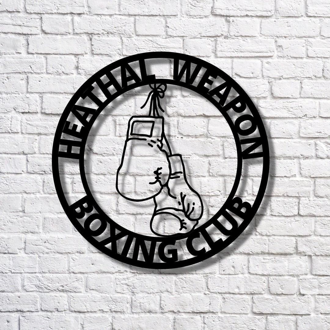 Personalized Boxing Signs for Workout Room, Personalized Metal Sign ...