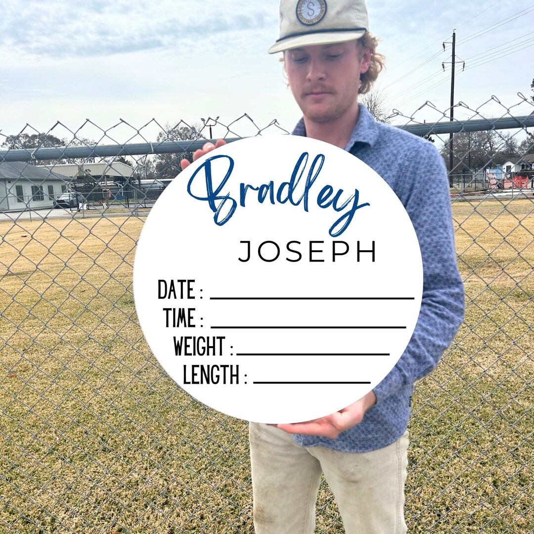 Custom Baby Arrival Announcement Sign, Baby Name With Birth Stats, Baby ...