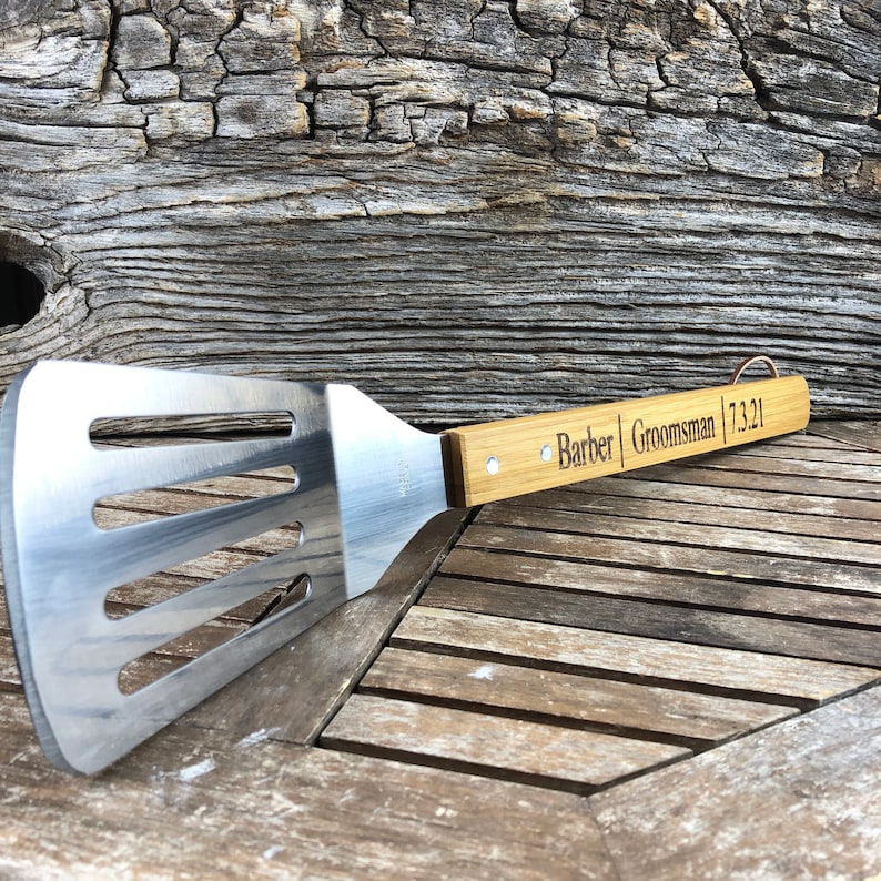 Personalized BBQ Set, BBQ Spatula, Grill Spatula, Wood Spatula, Griddle ...