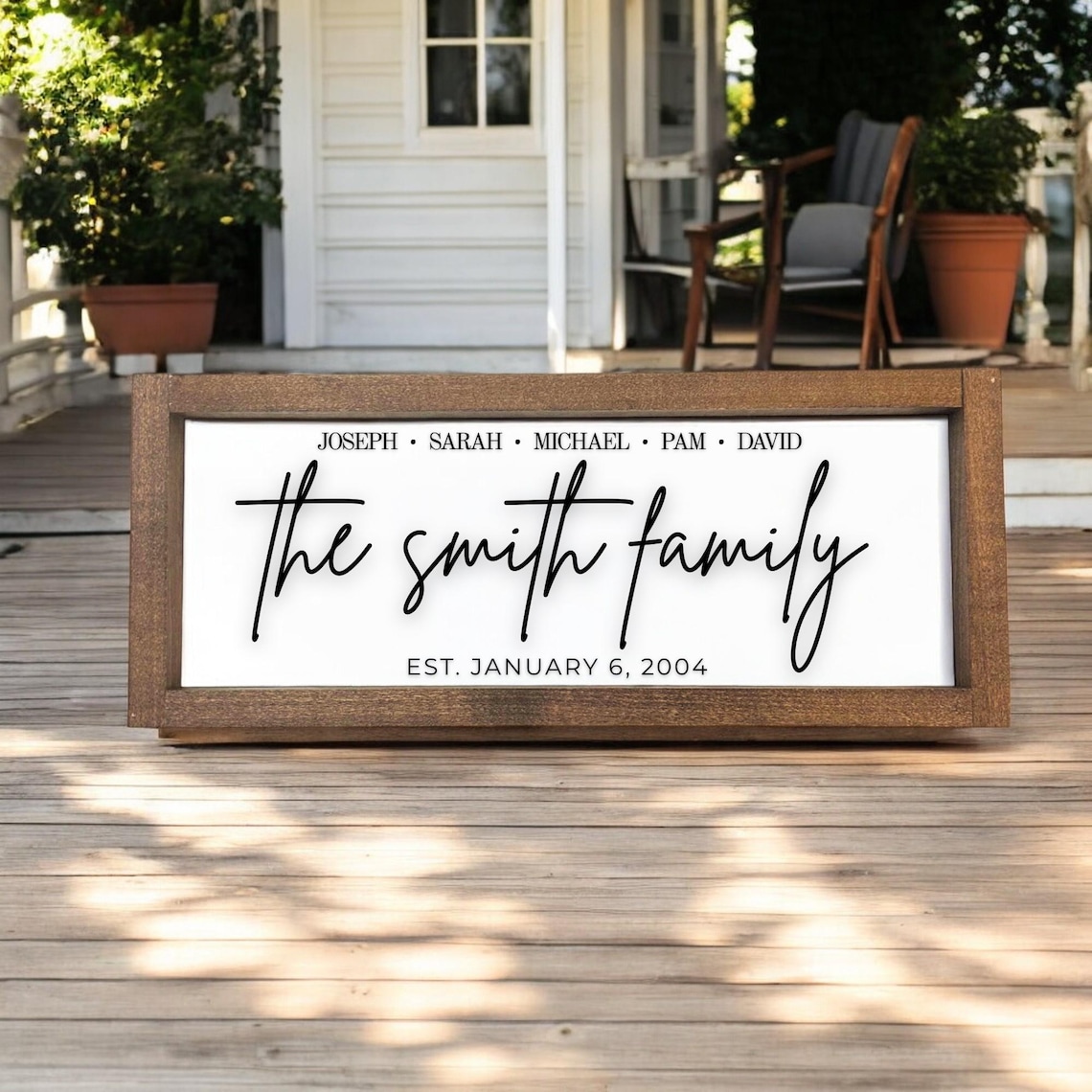 Family Name Sign With Kids Names, Last Name Wood Sign, Family ...