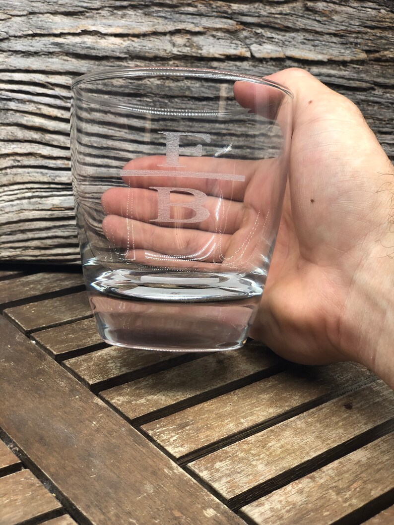 Custom Whiskey Glass Monogrammed Whiskey Glasses Rocks Etsy
