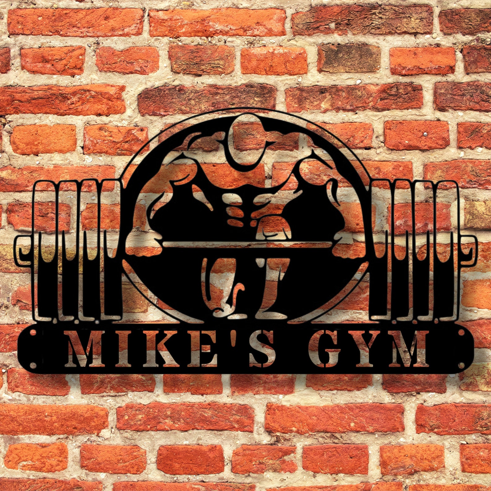 Personalized Home Gym Signs for Workout Room, Personalized Metal Sign ...