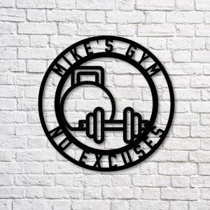 Gym Sign | Personalized Home Gym Sign | Custom Metal Gym Sign | Home ...