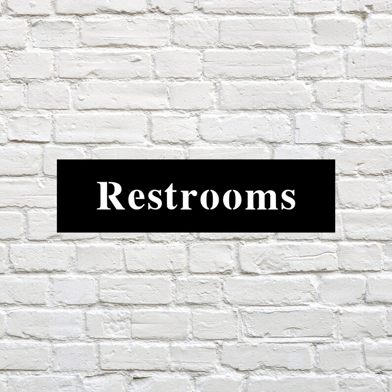 Restroom Sign Custom Restroom Sign Business Sign | Etsy
