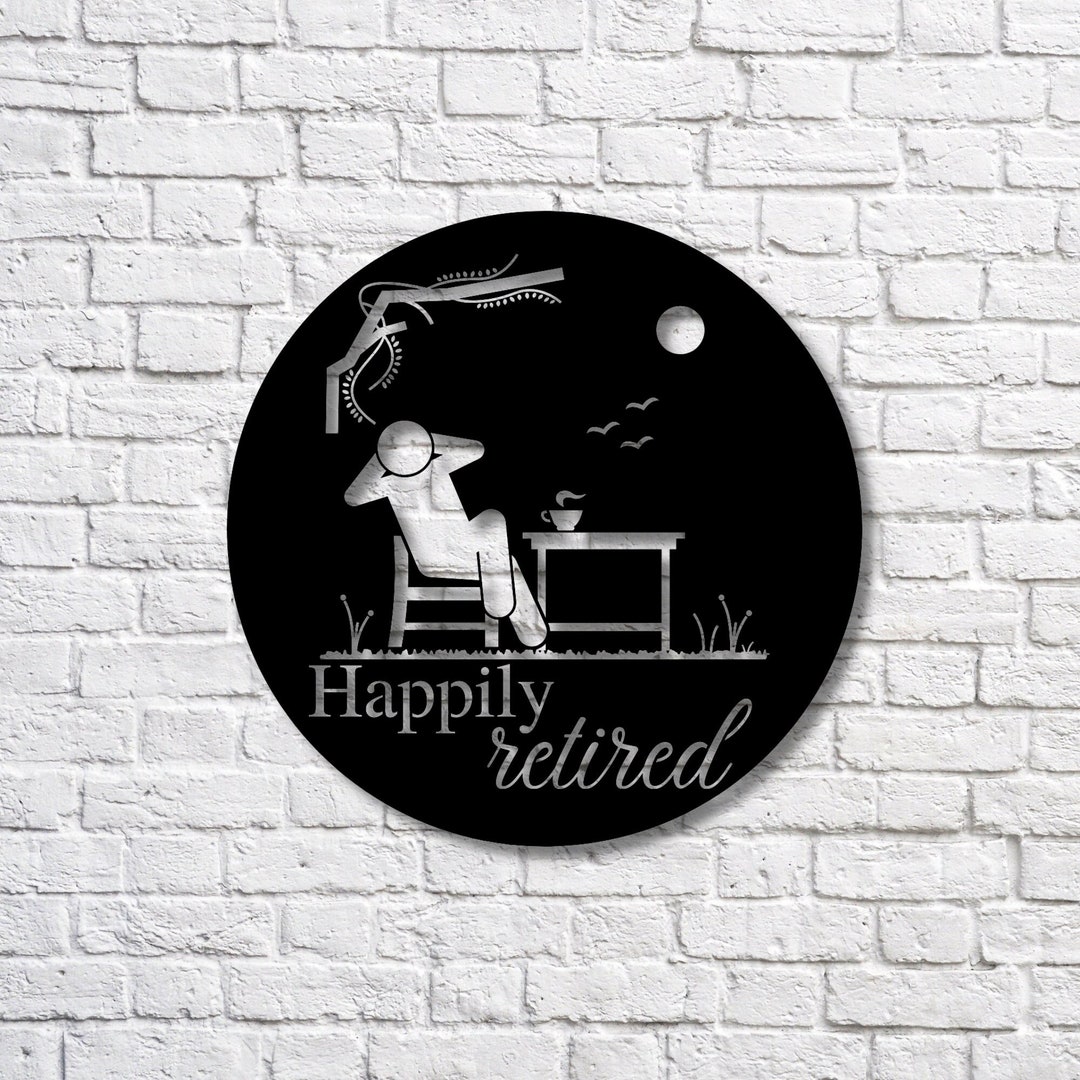 Retirement Sign Custom Metal Man Cave Sign, Man Cave Decor, Man Cave ...