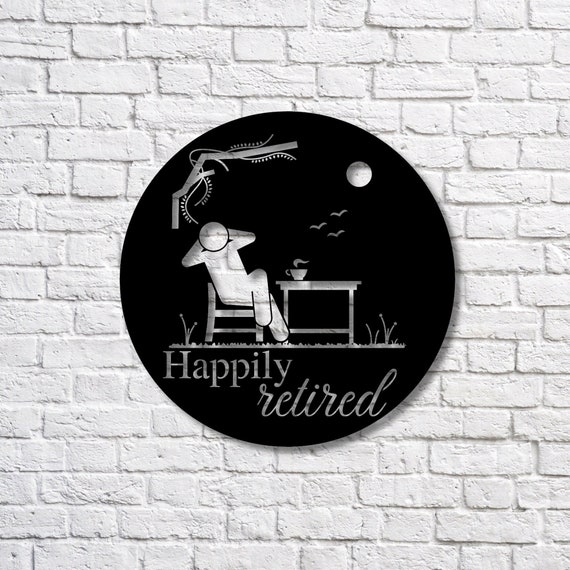 Retirement Sign Custom Metal Man Cave Sign Man Cave Decor | Etsy