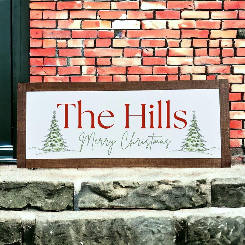 Welcome to Christmas at the Sign Personalized Custom Family Name Sign ...