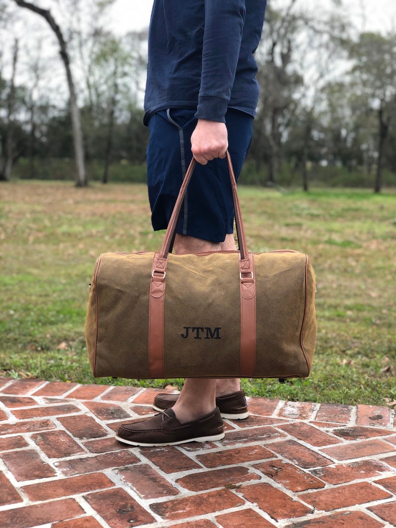 Men's Travel Bag Men's Leather Weekend Bag Weekender | Etsy