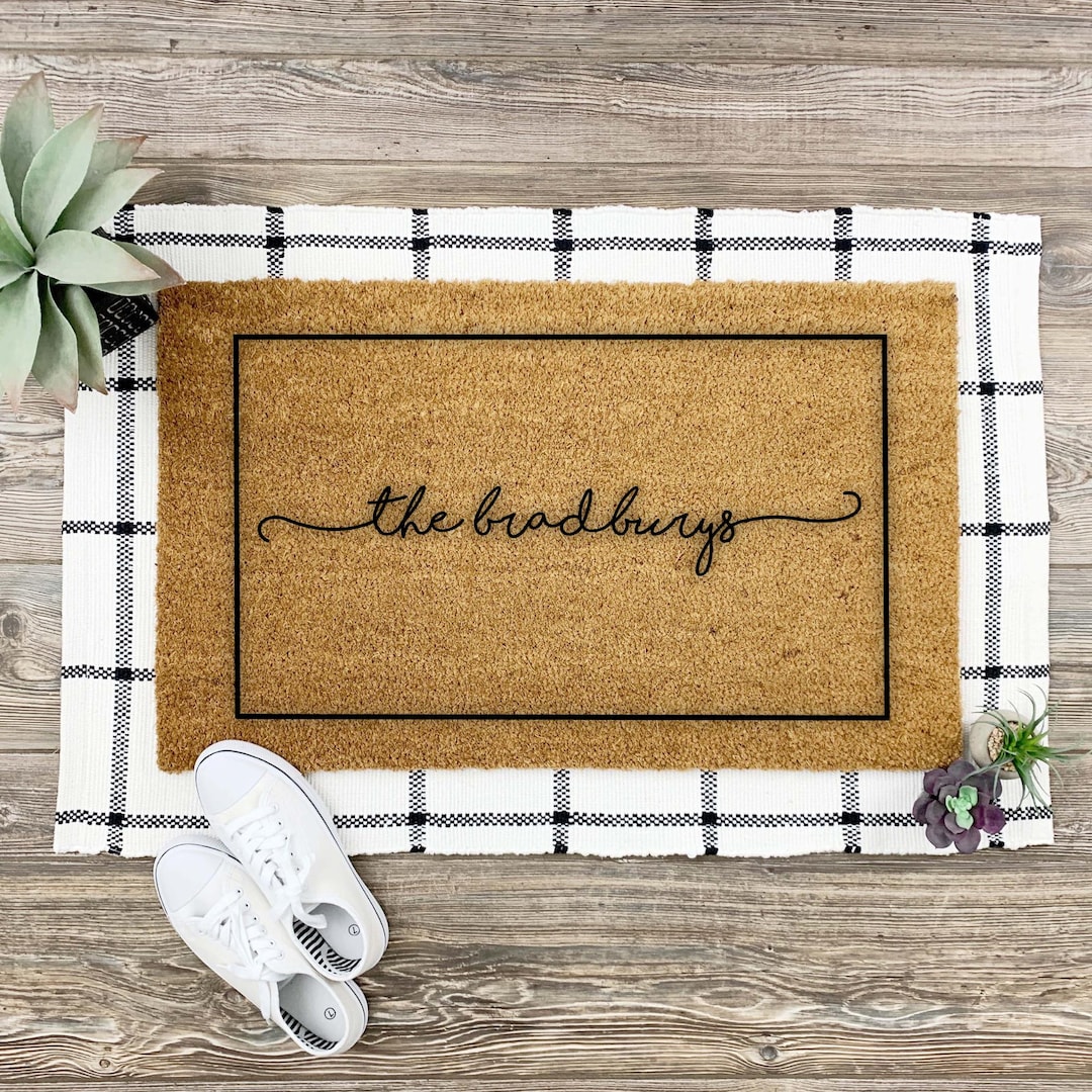 Custom Door Mat, Last Name Door Mat, Personalized Rug, House Rug ...