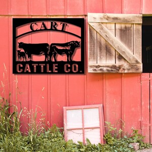 Custom Cow Ranch Sign, Personalized Metal Ranch Sign, Metal Cow Sign ...