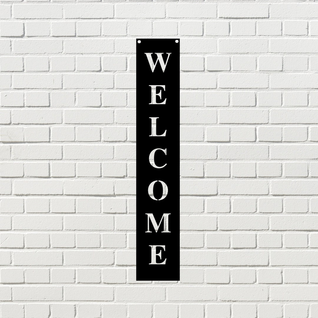 Custom Metal Welcome Sign, Front Porch Metal Sign, Personalized Welcome ...