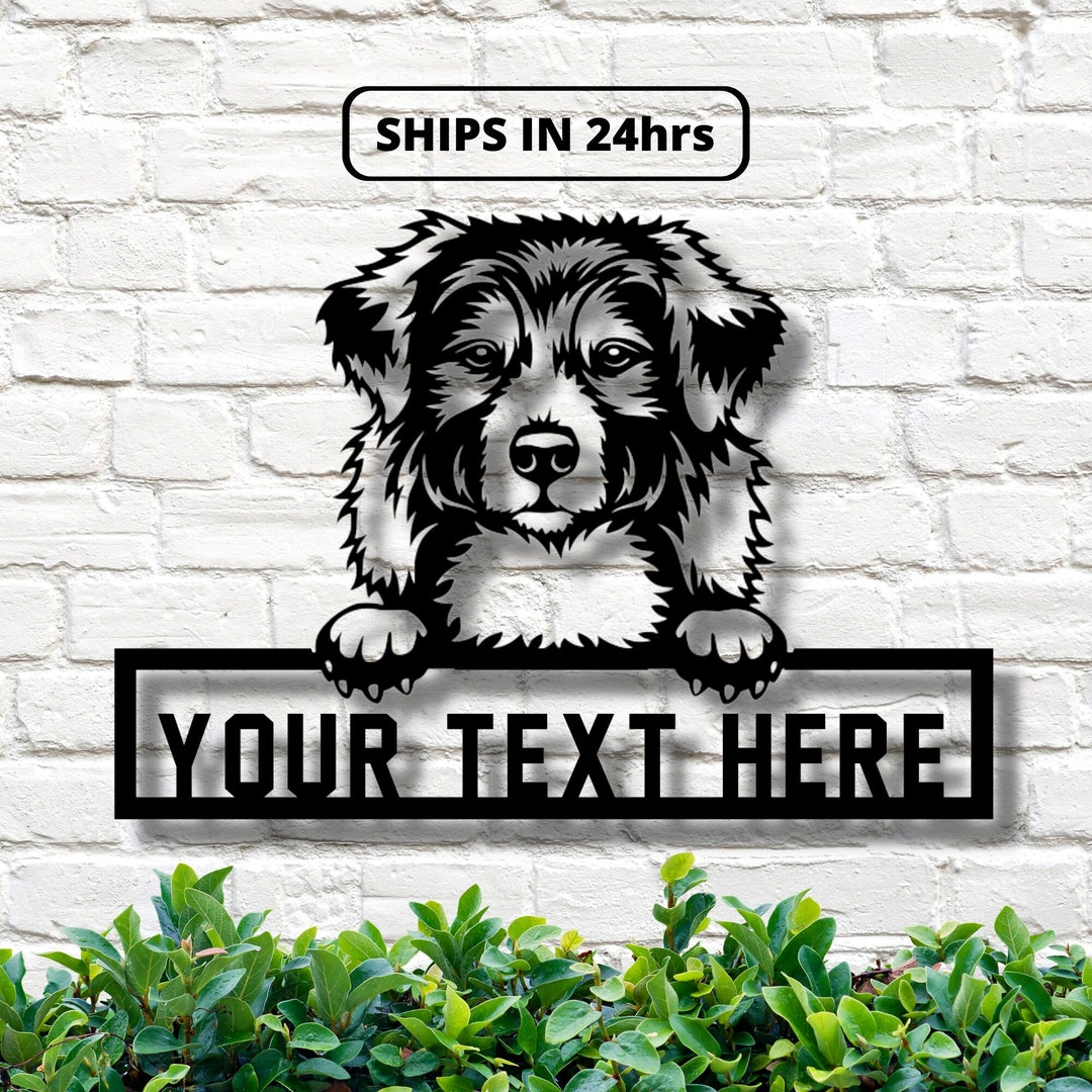 Australian Shepherd Dog Metal Sign, Personalized Australian Shepherd ...
