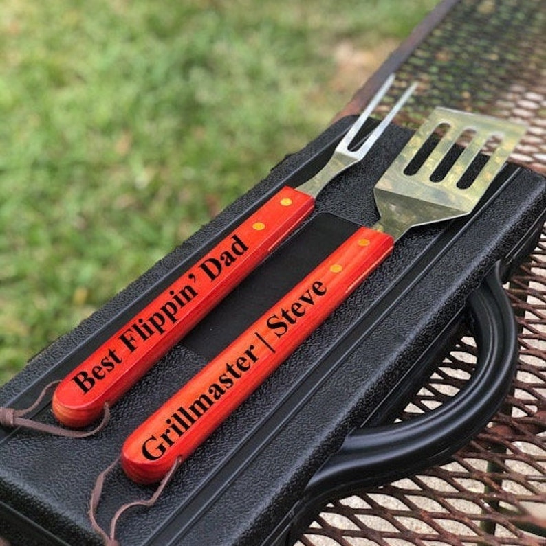Personalized BBQ set BBQ Spatula Grill Spatula Wood | Etsy
