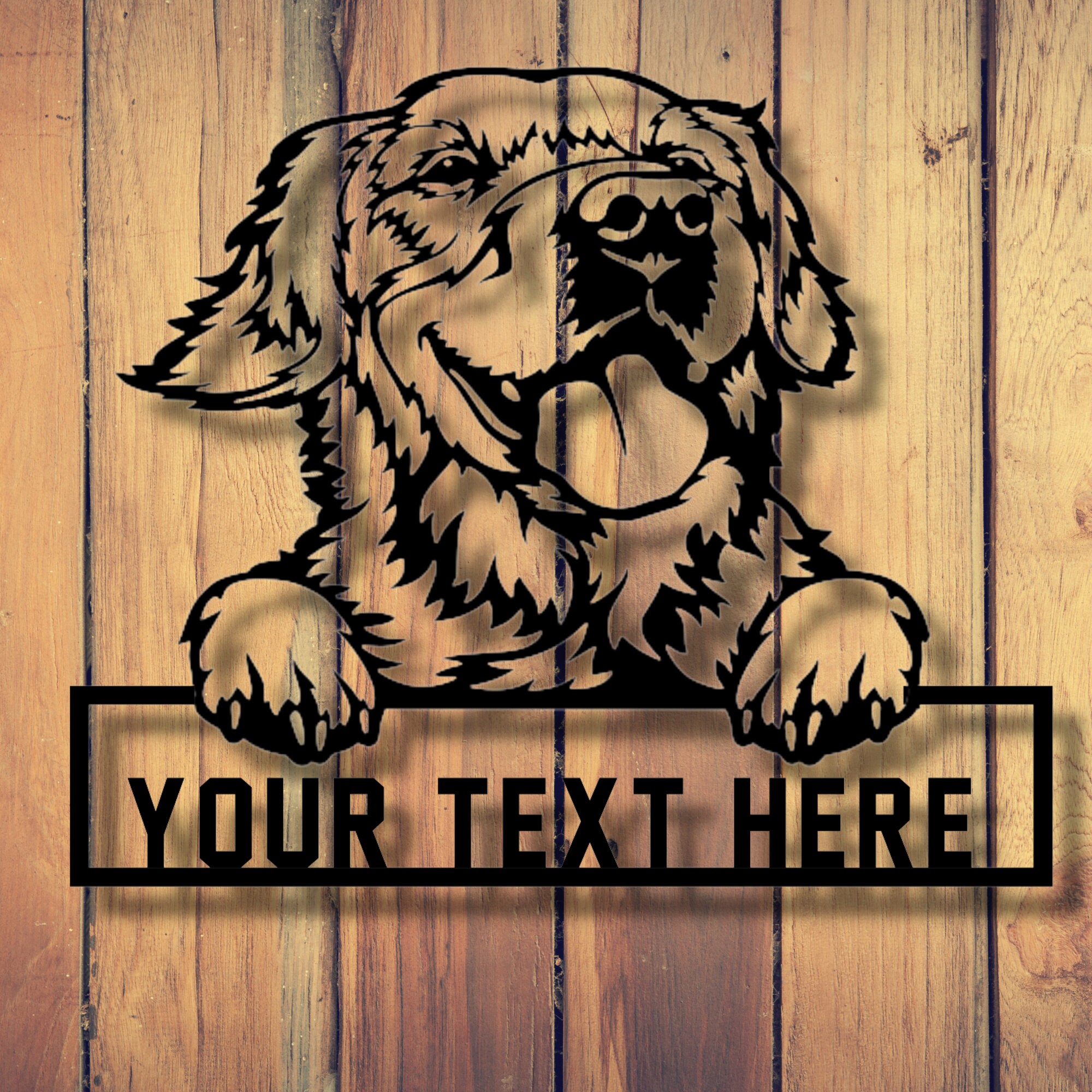 Golden Retriever Dog Metal Sign, Personalized Dog Sign, Dog Monogram ...
