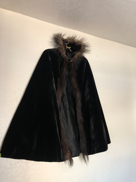 Vintage cape black heavy - Gem