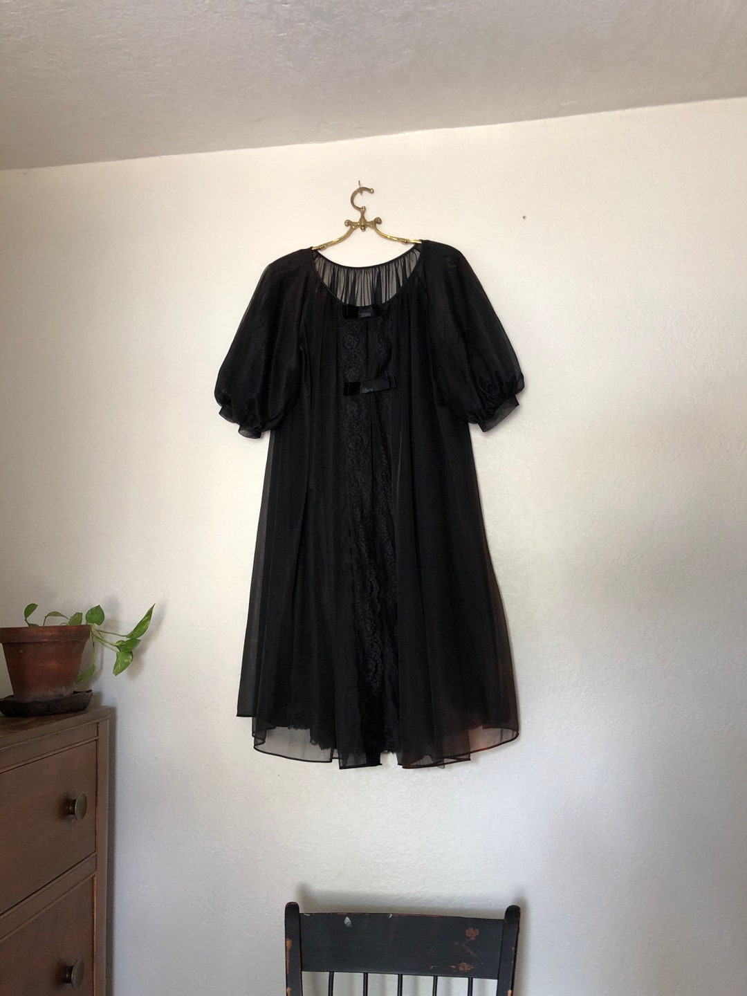 Vintage 1950s Shadowline Night Gown and Robe Set, Size M - Etsy