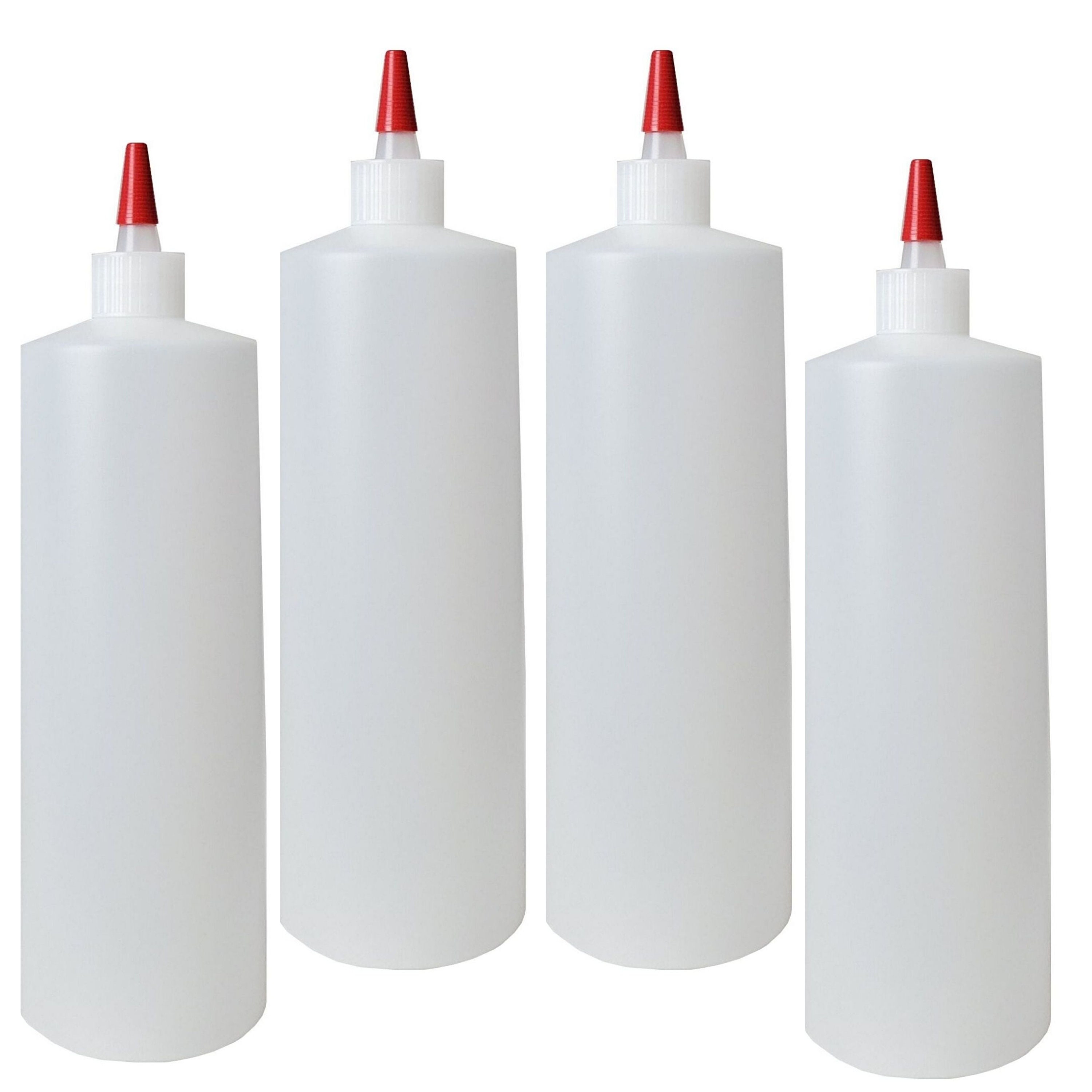 Botellas Kelkaa Pack 10 32oz 28/410 HDPE Plastic Bottles With Long Red ...