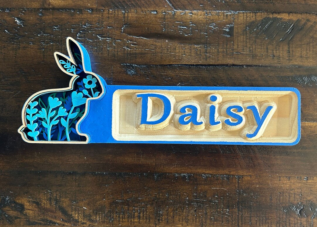 Bunny Name Sign Adorable Bunny Room Decor or Gift for Bunny - Etsy