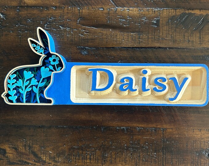 Bunny Name Sign Adorable Bunny Room Decor or Gift for Bunny Gotcha Day ...