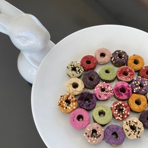 24 donut Rabbit Treats With Organic Fruit & Veggie Glaze 8 Flavors ...
