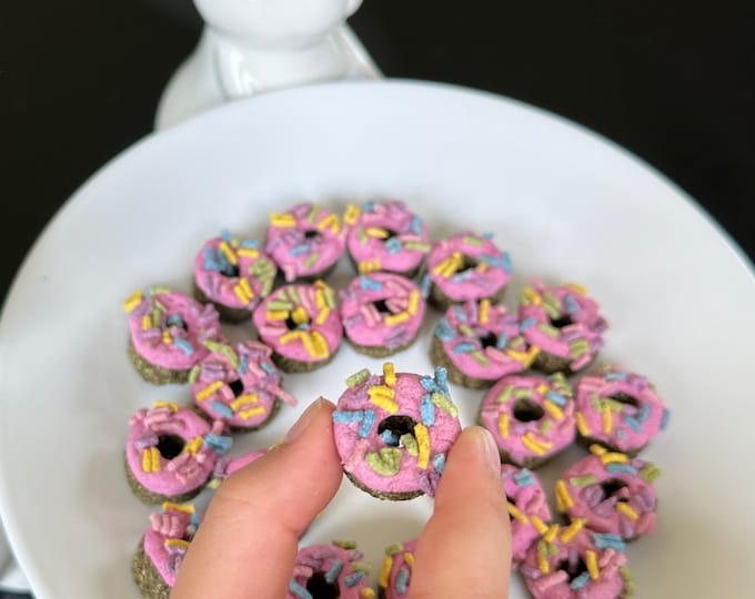 24 donut Rabbit Treats With Organic Fruit & Veggie Glaze 8 Flavors ...